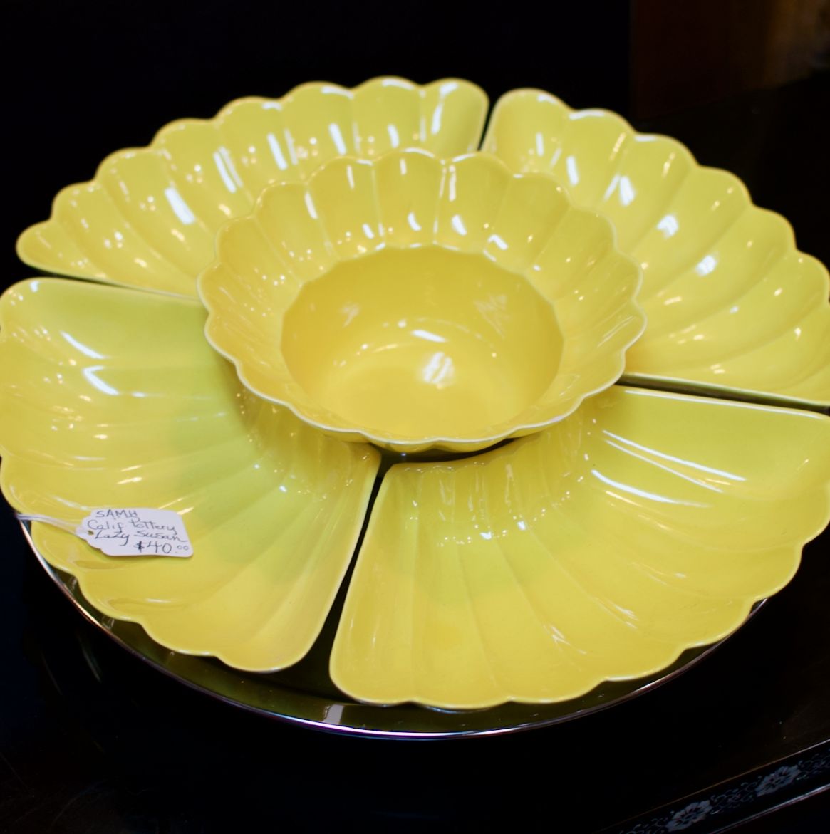 California pottery lazy susan