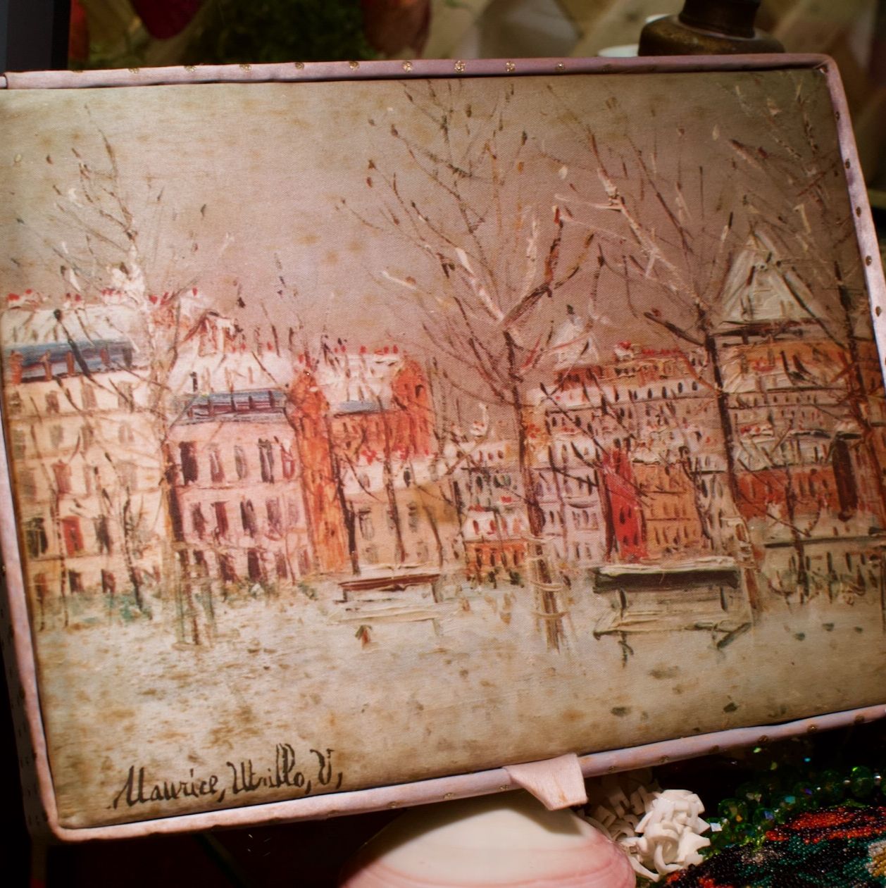Hand painted hosiery box