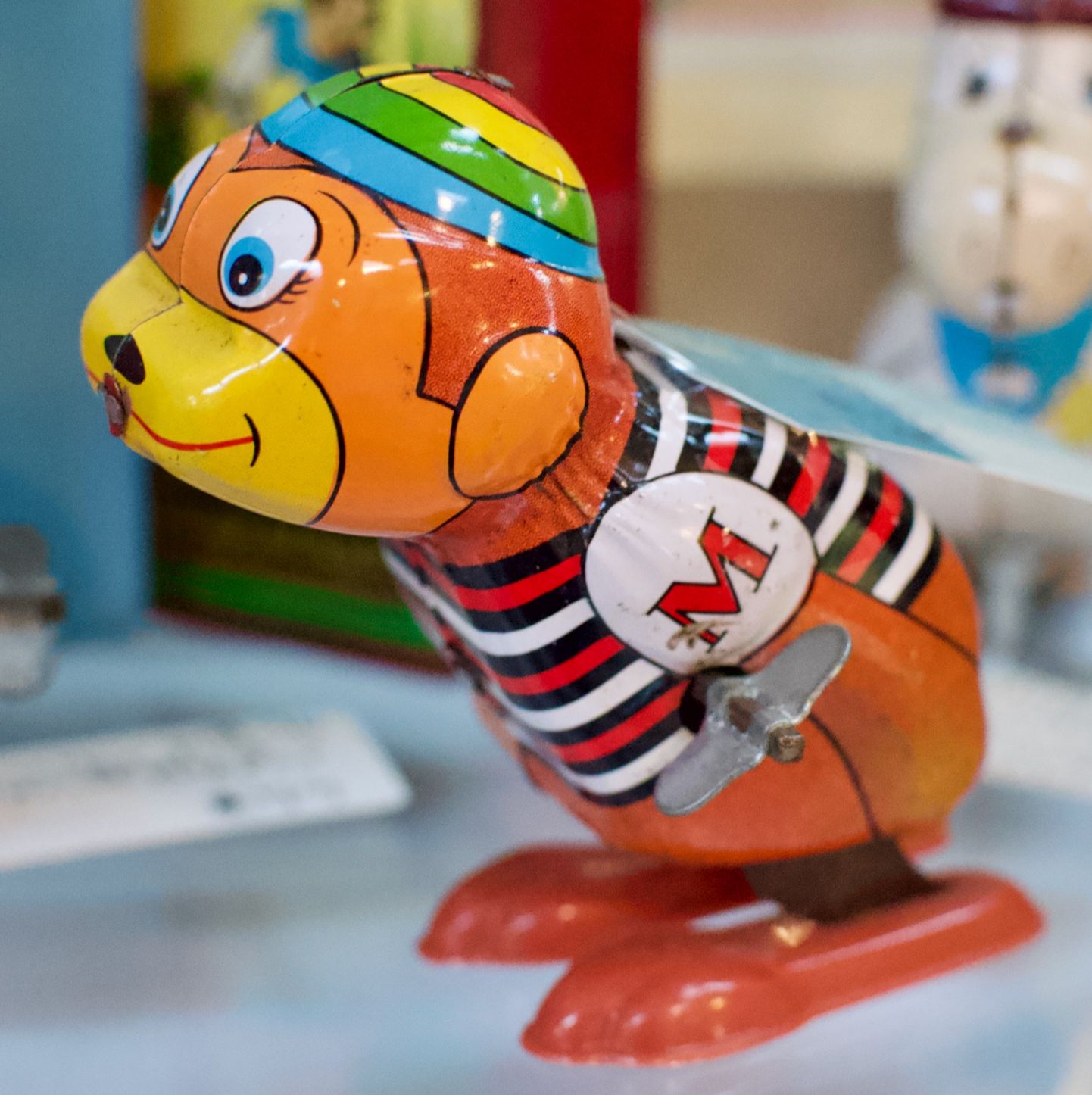 Hopping wind up monkey