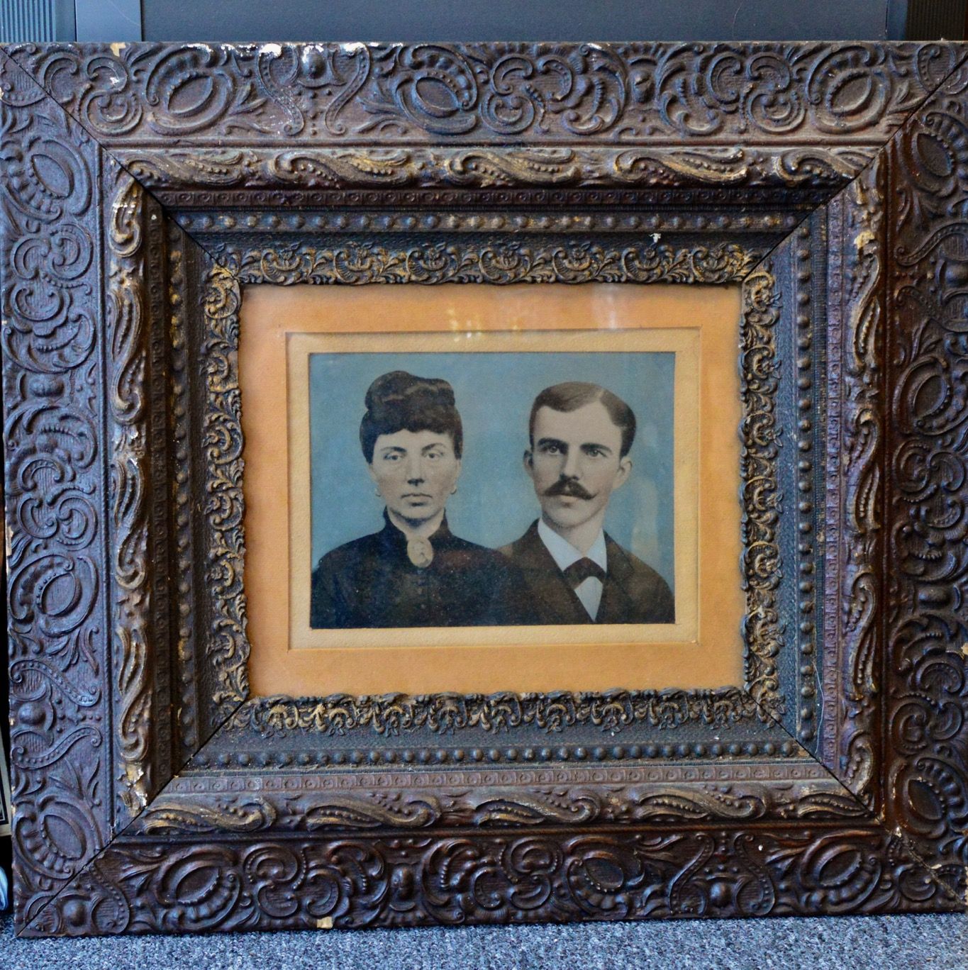 Large tin type in frame