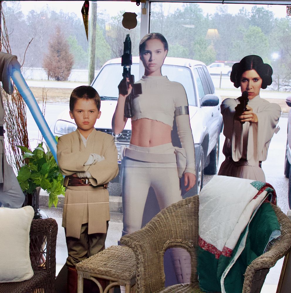 Life size Star Wars lobby figures