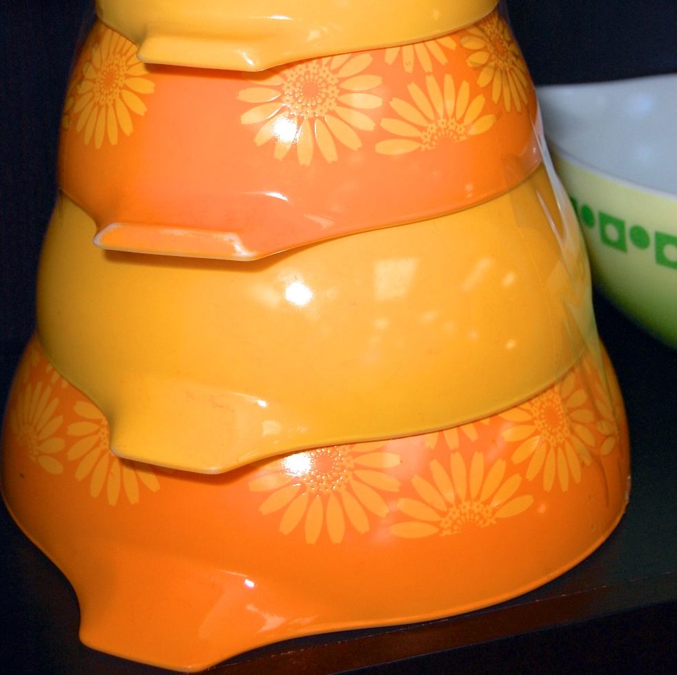 Pyrex Orange Bowls
