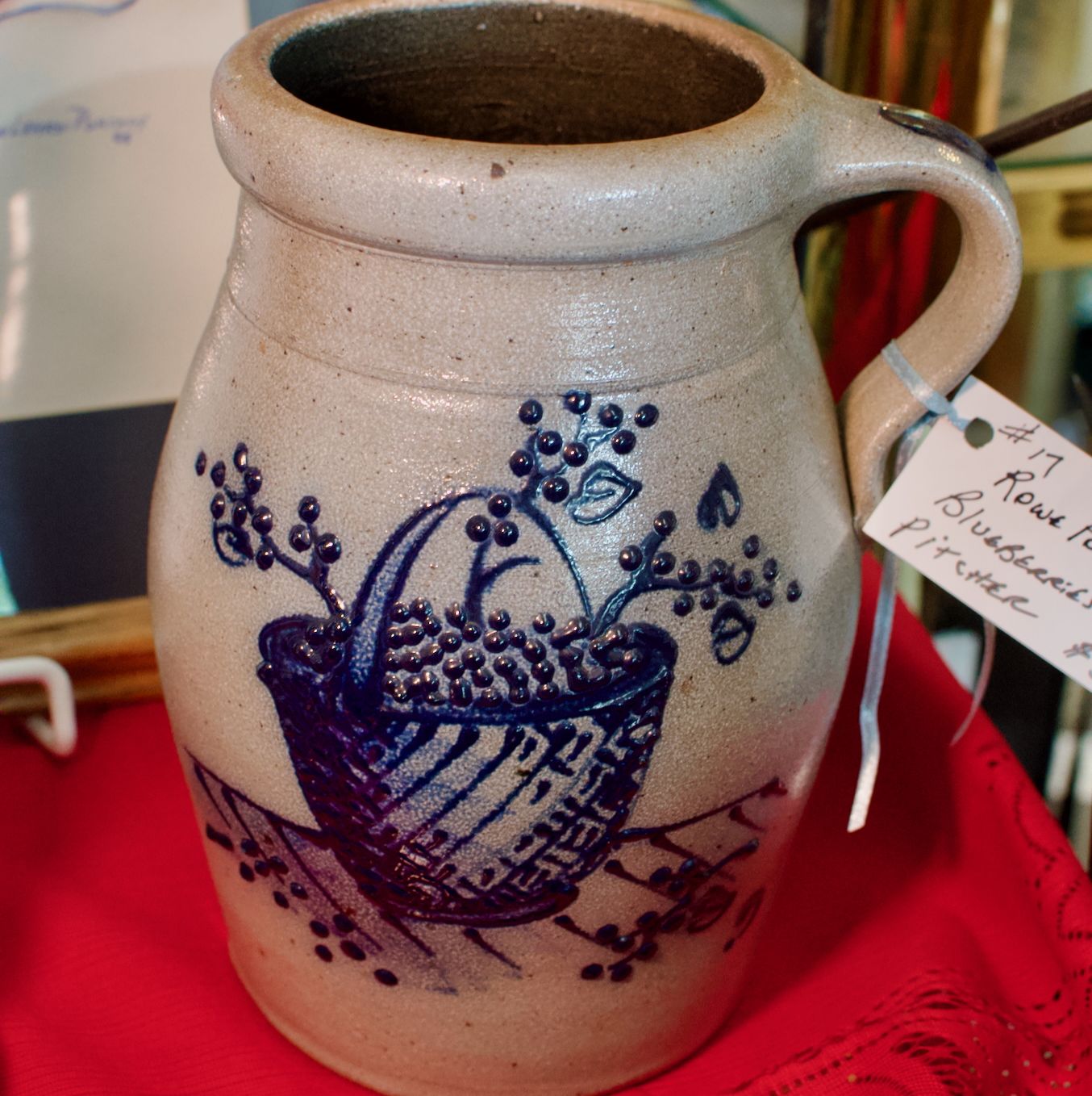 Rowe pottery works blueberries crock / pitcher
