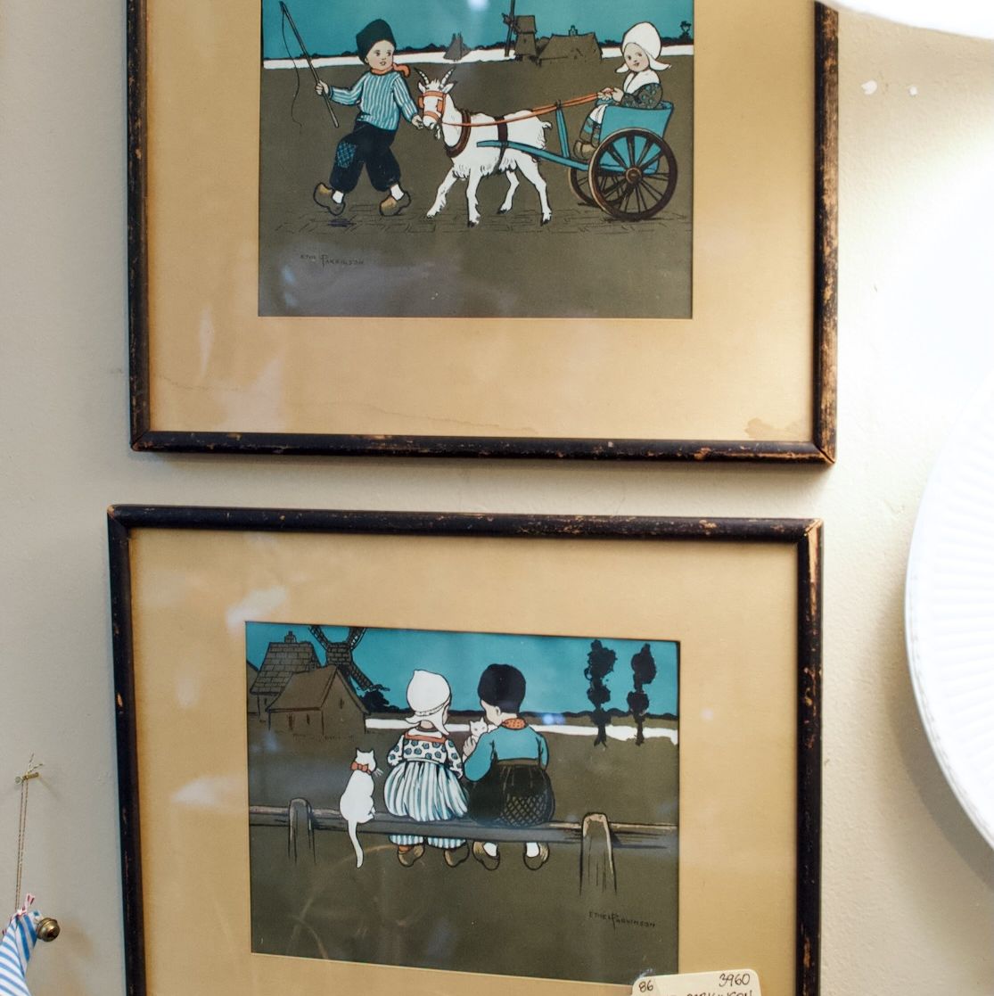 Set of 2 Dutch children prints (circa 1900)