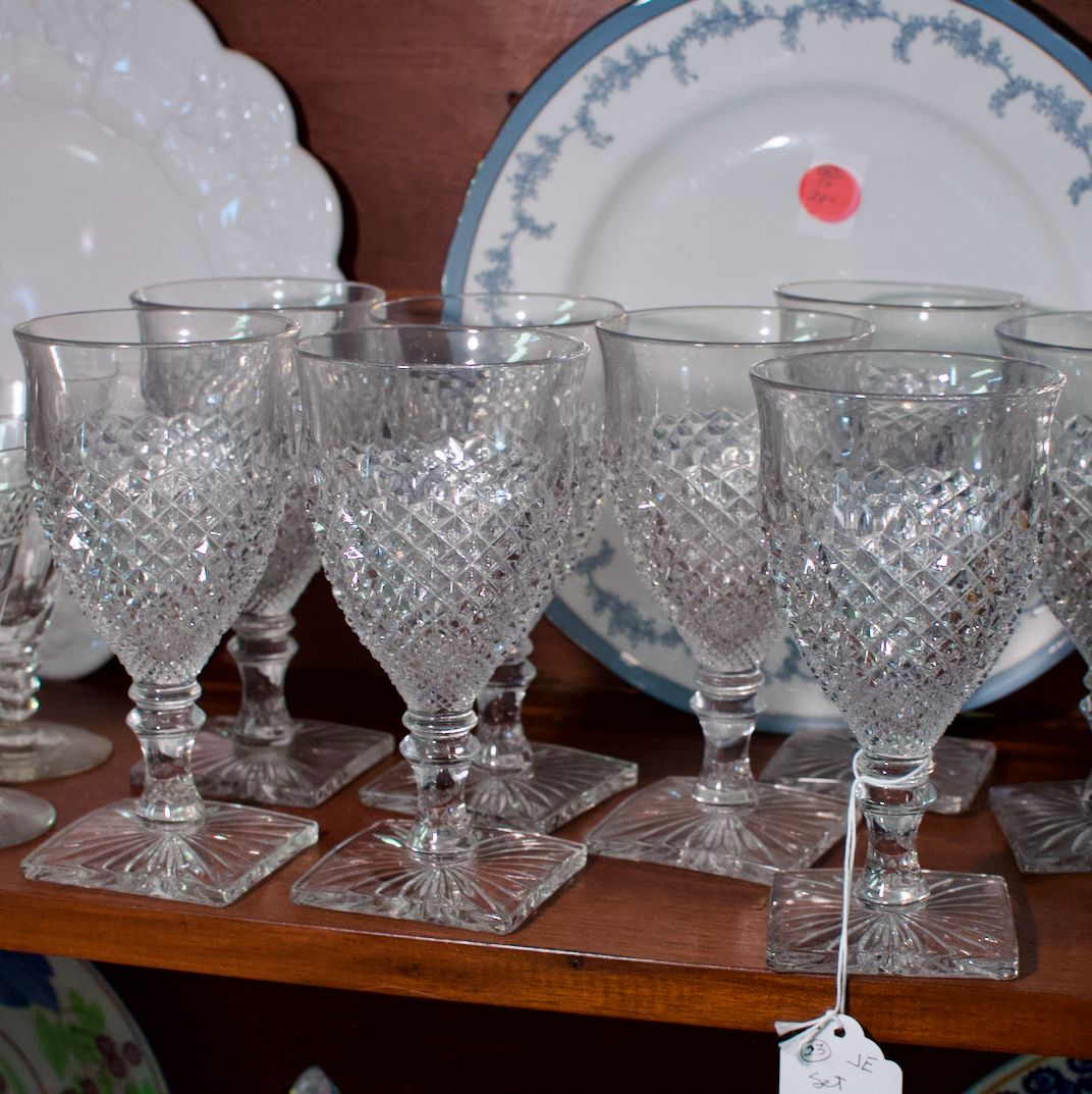 Set of white wine goblets