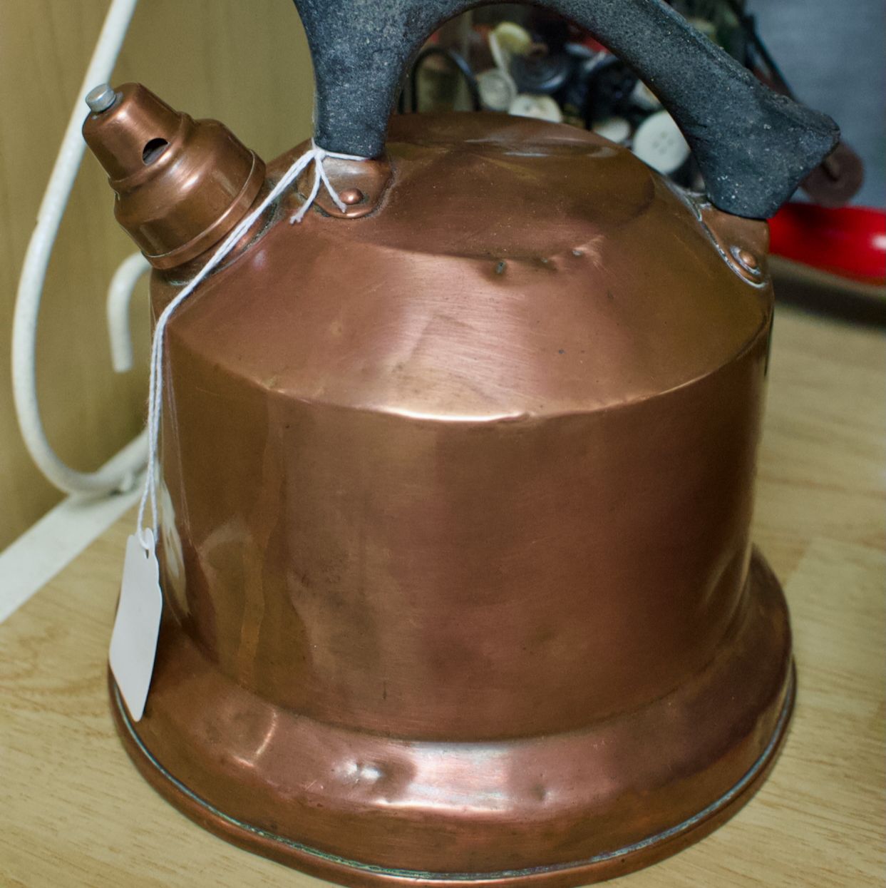 Vintage copper tea kettle