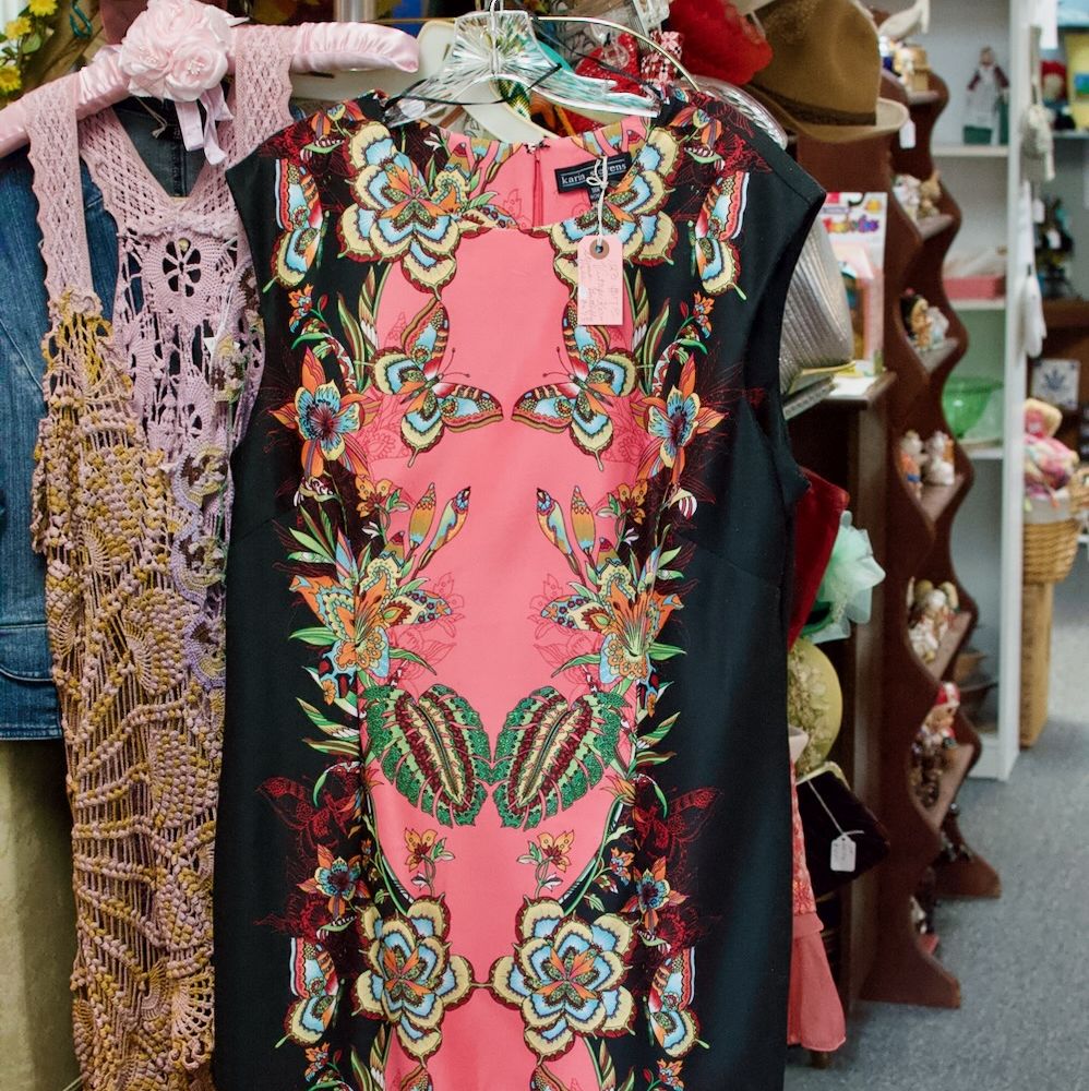 Vintage Karin Stevens butterfly dress