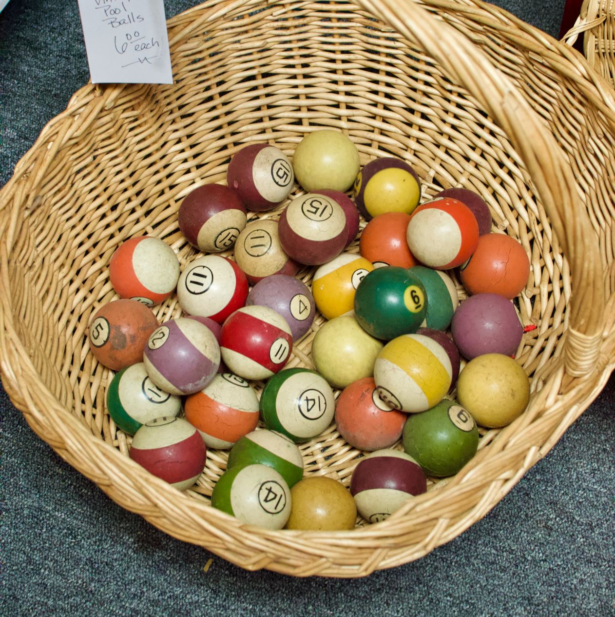 Vintage pool balls