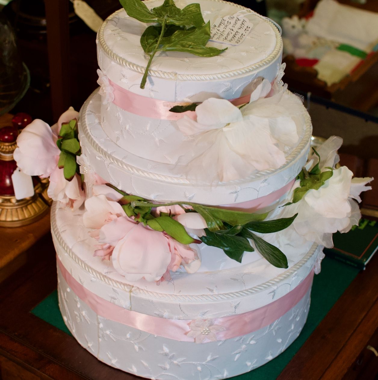 White wedding boxes & covers